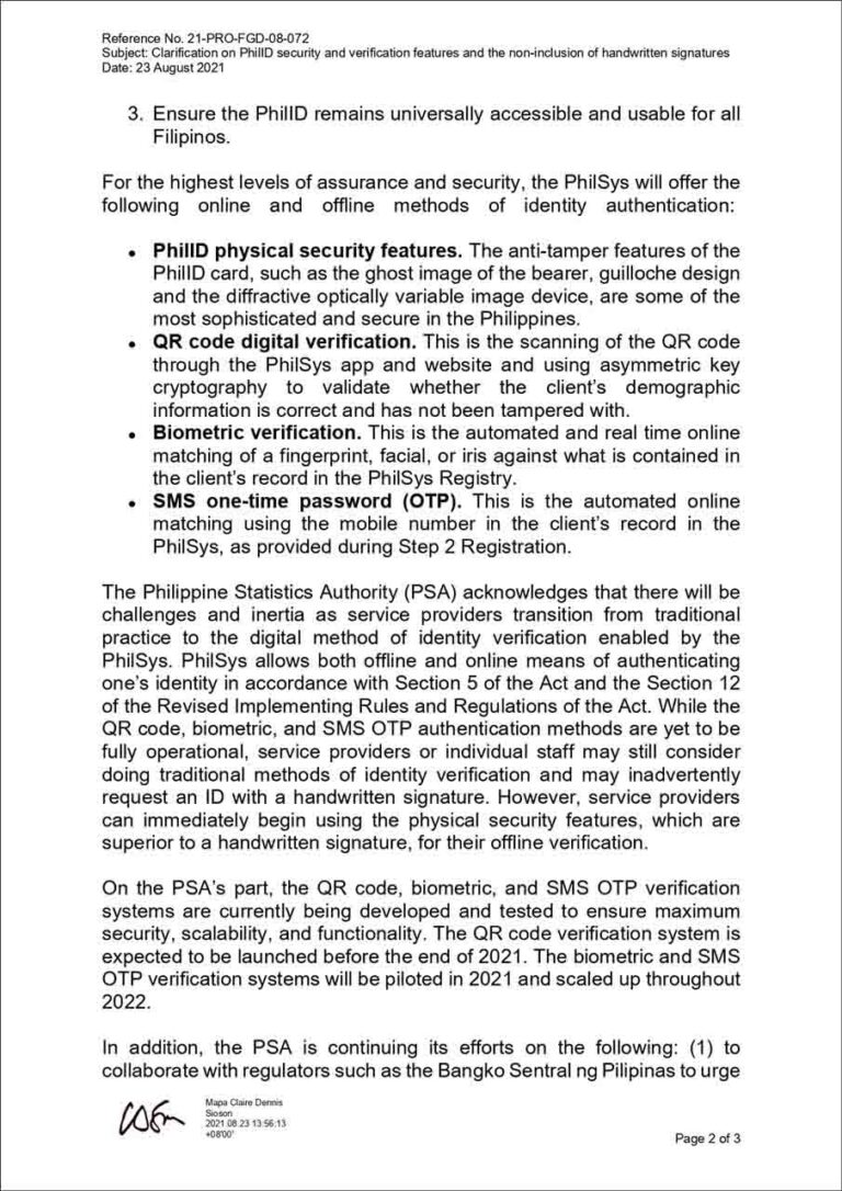 Why is there NO Signature on the Phil ID Card? - PhilSys Online