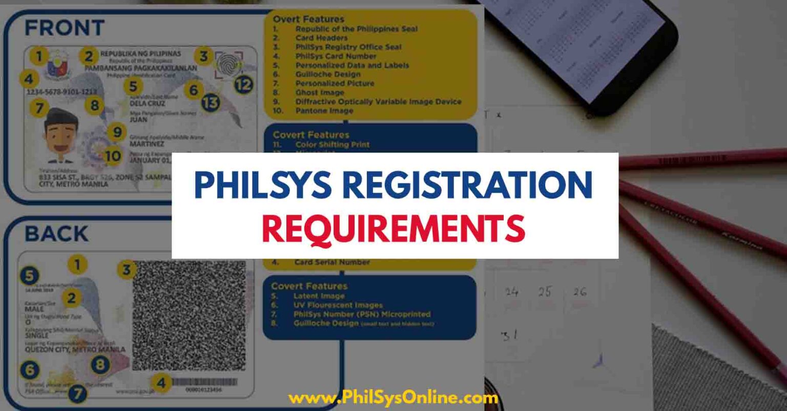 What are the PhilSys Registration Requirements? - PhilSys Online