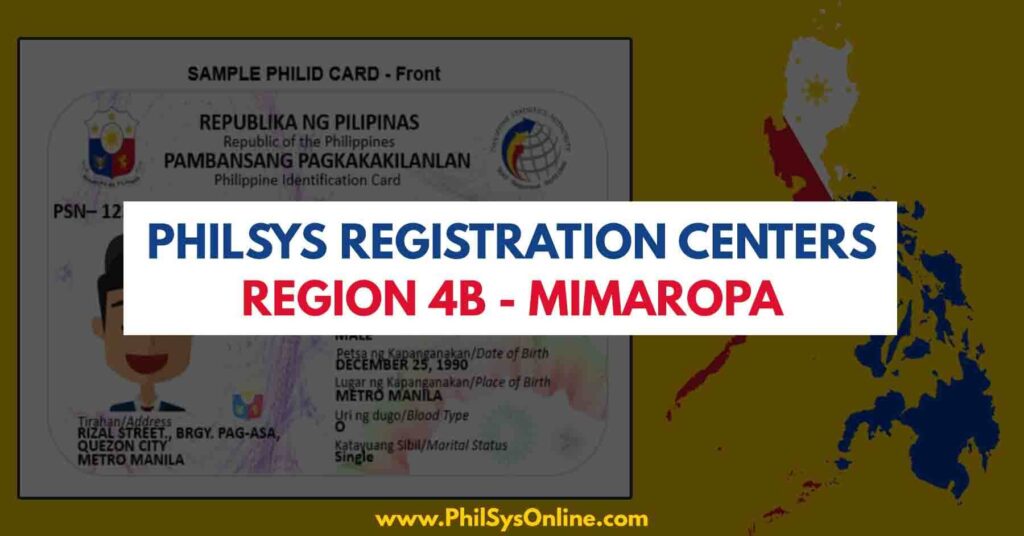 List of PhilSys Registration Centers in Region 4B (MIMAROPA) - PhilSys ...